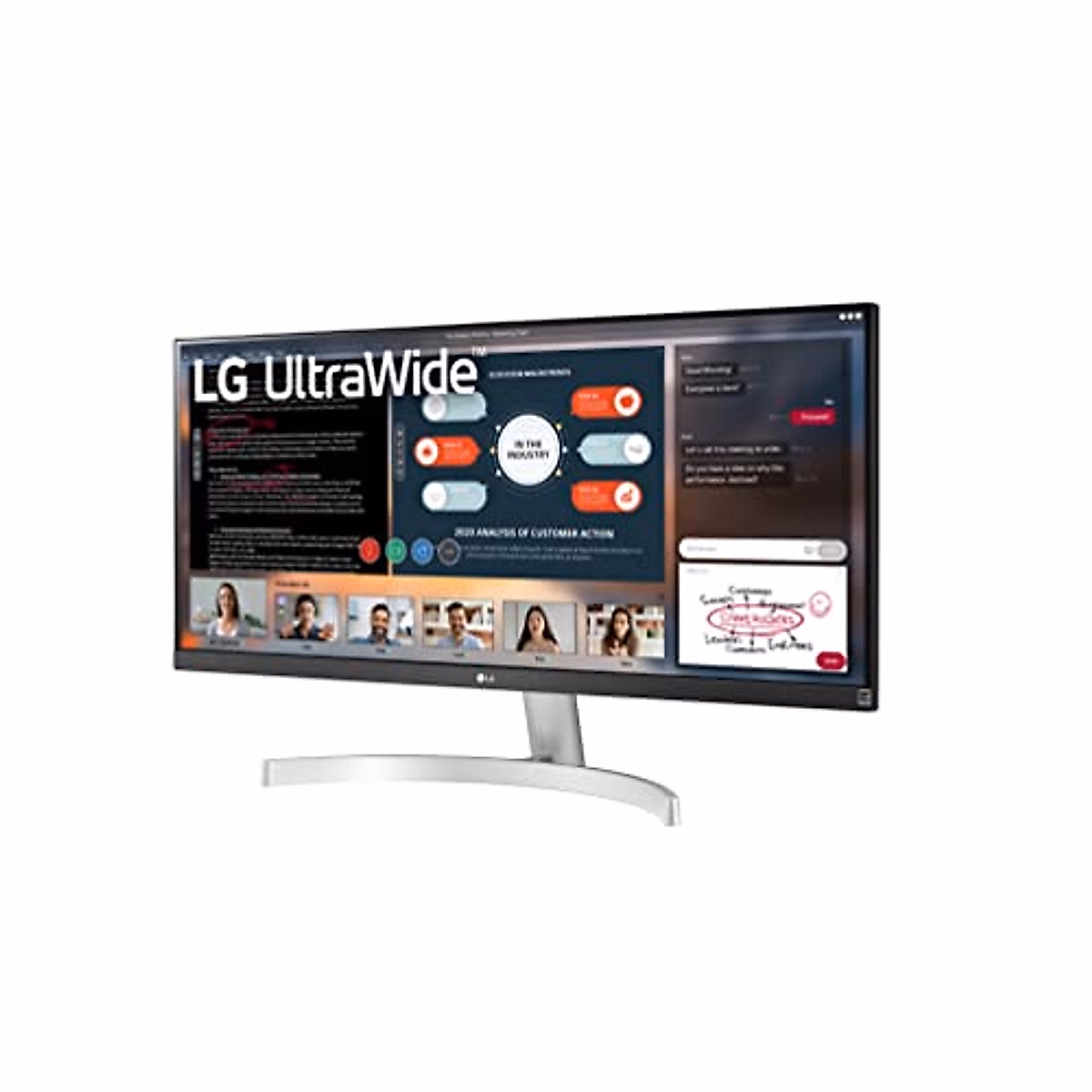 LG UltraWide WFHD 29-Inch FHD 1080p Computer Monitor 29WN600-W, IPS with HDR 10 Compatibility, Silver