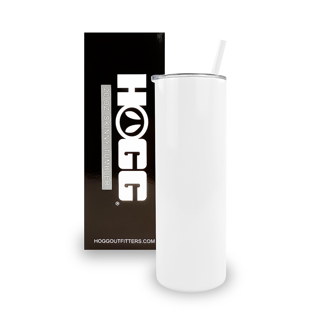 Hogg Sublimation Tumblers 20 oz (24 Units), 20oz Sublimation Tumbler Blank, Bulk Tumbler Sublimation Cups, 20 oz Skinny Tumbler for Sublimation, Blank Cups, 20 ounce Sublimation Tumblers