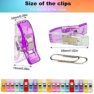 120 PCS Purple Sewing Clips for Fabric, Mini Clips for Sewing, Sewing Fasteners Clips, Multi-Color Crafting Tools for Fabric Sewing Binding Crafting (Purple 120PCS)