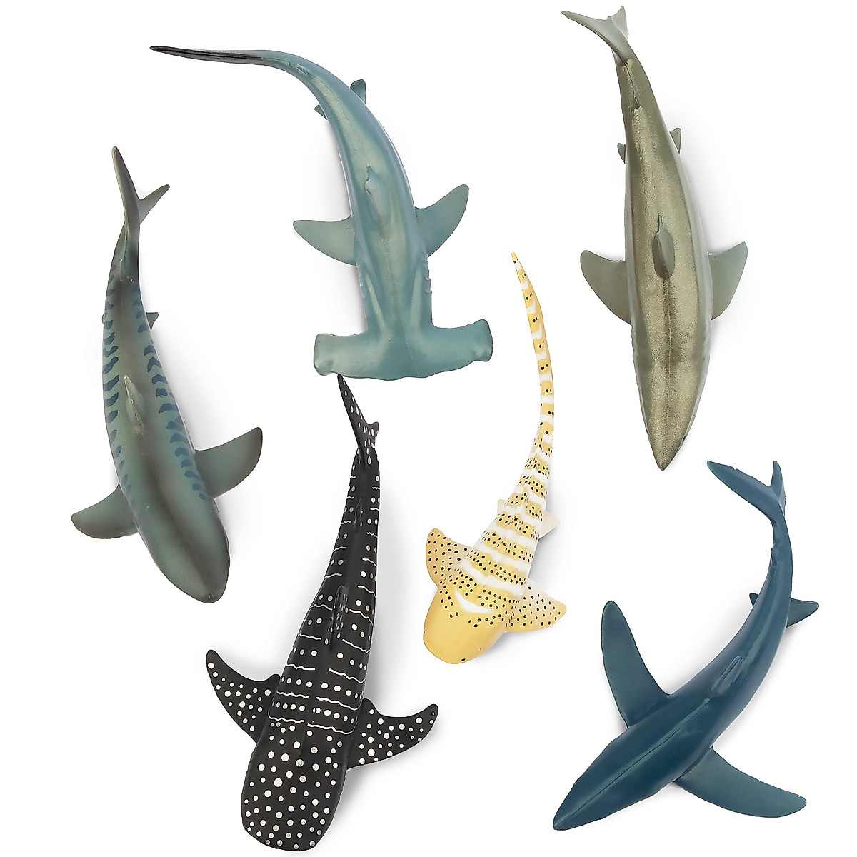 Toymany 14-Piece Realistic Sea Animal Figurines Set: 2-6" Ocean Creatures Including Whales, Sharks, Dolphin - Perfect for Cake Toppers & Gifts for Kids