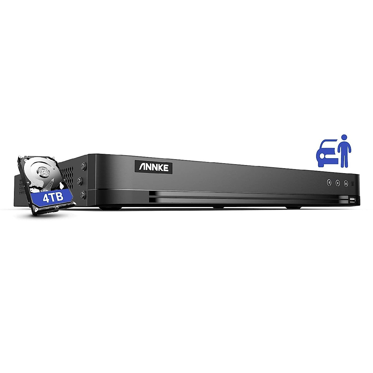 ANNKE 32-Channel H.265+ Security AI DVR NVR Recorder, 5-in-1 4MP Surveillance CCTV DVR with HDMI Output, Human/Vehicle Detection, P2P Technology, Easy Remote Access, 4 TB Hard Drive Included