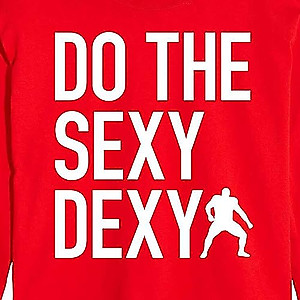 Instant Message - Do The Sexy Dexy - Juniors Cropped Long Sleeve T-Shirt - Size Medium Red