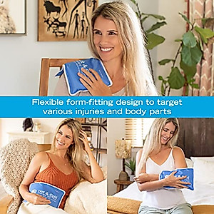 Roscoe Medical Gel Ice Packs Reusable and Cold Packs for Injuries Reusable, Shoulder Ice Pack, Knee Ice Pack, Hot and Cold Pack, Ice Pack for Back, 7.5 x 11 Inches, Medium Ice Pack