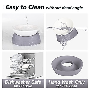 Hi, Ravitat Cat Bowls Elevated Cat Food Bowl Adjustable Cat Dish Anti-Slip and Anti-Noise Raised Cat Bowl Protecting Pet’s Spine Thickened Plastic Bowl Suitable for Indoor Cats, 17 Oz