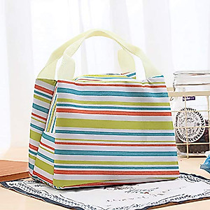 Lunch Bag Lunch Organizer for office Lunch Cooler with Zip Closure Foldable Lunch Tote Bag, Reusable Lunch Holder Insulated Lunch Container Picnic Bag for Men Women