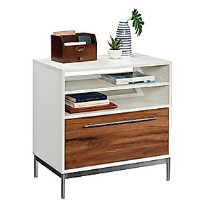 Sauder Vista Key Lateral File Pedestal, L: 30.00" x H: 18.54" x W: 30.08", Pearl White Finish