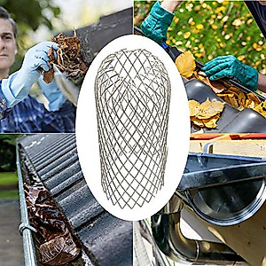 MNTT Gutter Guard,Flexible Aluminum Colanders Leaf Drains Debris Strainer Guard Filters Roof Gutter Drain Net Cover(1pc)