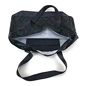 Victoria's Secret PINK Tote Bag Black Rainbow Logos