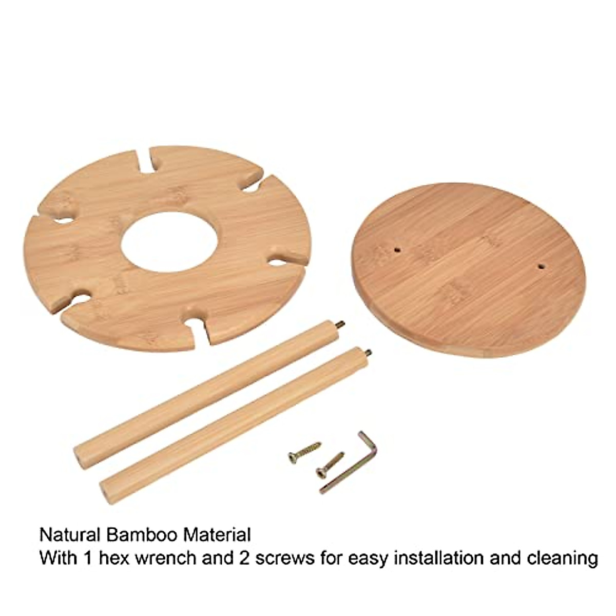 Kadimendium Wooden Wine Storage Stand, Easy to Install Bamboo Wine Glass Stand Convenient for Kitchen for Living Room