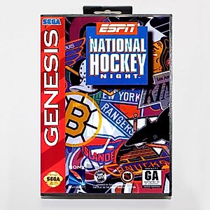 The Crowd Tradensen 16 Bit Sega Md Game Cartridge with Retail Box - ESPN National Hockey Night Game Card for Megadrive Genesis System