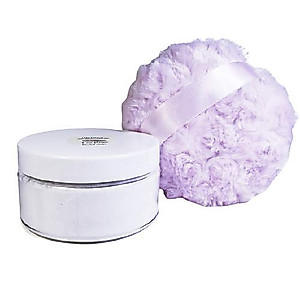 Lilac Silk Powder Boxed Gift Set - 8 oz Jar Silk Powder and Silky Violet Powder Puff - Large Size