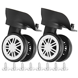 2 Pcs Luggage Suitcase Wheels, Replacement Luggage Wheels Swivel Luggage Mute Wheel Outdoor Mute Double Row Wheel with Multiple Screws for Draw‑bar Box Code Case