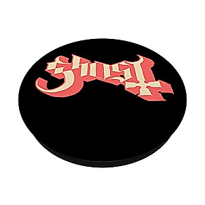 Ghost - Pastel Orange Logo PopSockets Swappable PopGrip