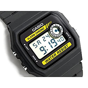 Casio F-94Wa-9Dg Men's Digital Multi-Function Black Rubber Watch