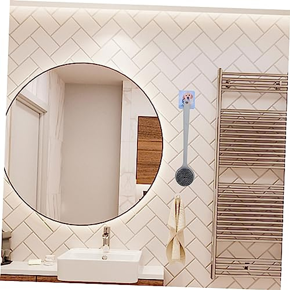 FOMIYES 3pcs Long Double Massage or Wash Men Hook Convenient Dry with Exfoliating Grey Brushing Portable Shower Household Bathing Cleaning Dual-Sided Back Greasy Soft Skin Body