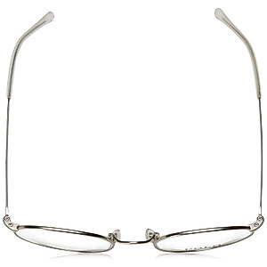 Polo Ralph Lauren Men's PH1179 Round Prescription Eyewear Frames, Semi-Shiny Brushed Silver/Demo Lens, 48 mm
