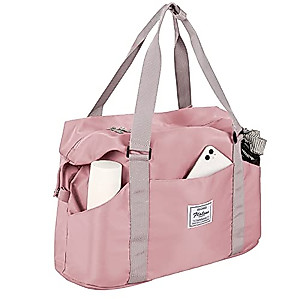 Sport Travel Duffel Bag,Konelia Waterproof Duffel Gym Tote Bag,Weekender Carry on Overnight Bags for Women with Trolley Sleeve Wet Pocket