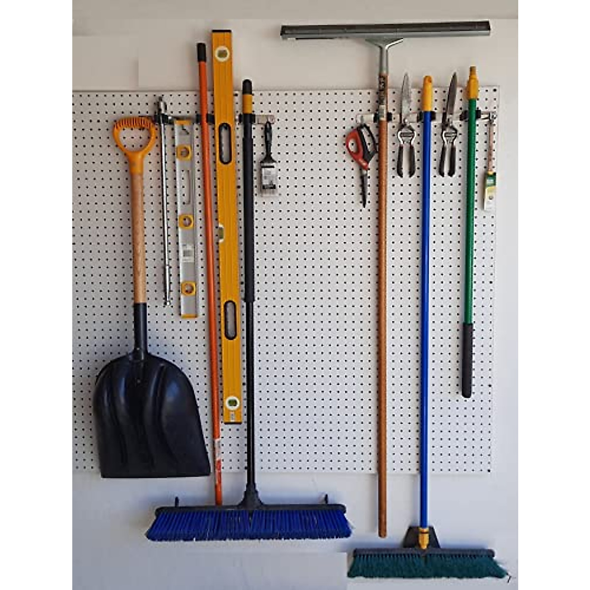 Magic Organization Stainless Steel Broom Mop Holder - 2 Pack - Extra Wide For Better Mounting - Organize Home, Garage, Shed