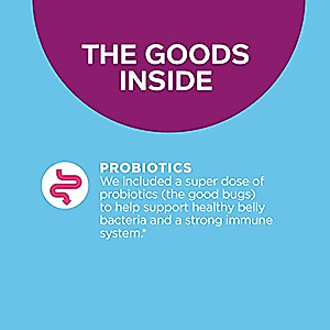 OLLY Kids Multivitamin + Probiotic Gummy, Digestive and Immune Support, Vitamins A, D, C, E, B, Zinc, Kids Chewable Supplement, Berry, 50 Day Supply - 100 Count (Pack of 1)