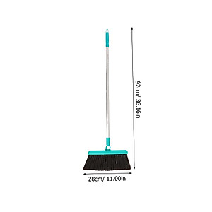 Ipetboom Heavy Duty Push Broom Long Handle House Broom Indoor Rotatable Angle Broom Commercial Broom Brush for Concrete Wood Tile Floors