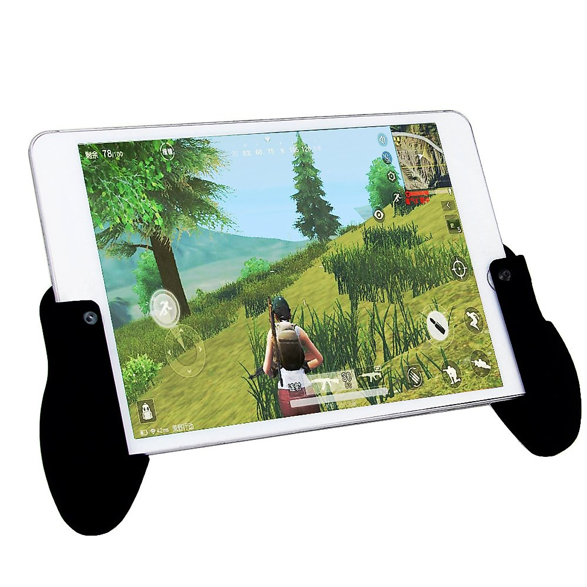 iPad /Android Tablet /SmartPhone Game Controller, Mobile Phone Gamepad Holder Mobile Game Grip Mobile Gamepad Joystick Game Clutch for 4~12.9 In Equipment(black)