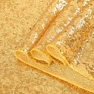 B-COOL Gold Sequin Tablecloth 60x102 Inches Rectangle Shimmer Sequin Table Cloth for Parties Wedding Banquet Birthday Party Glittering Decor