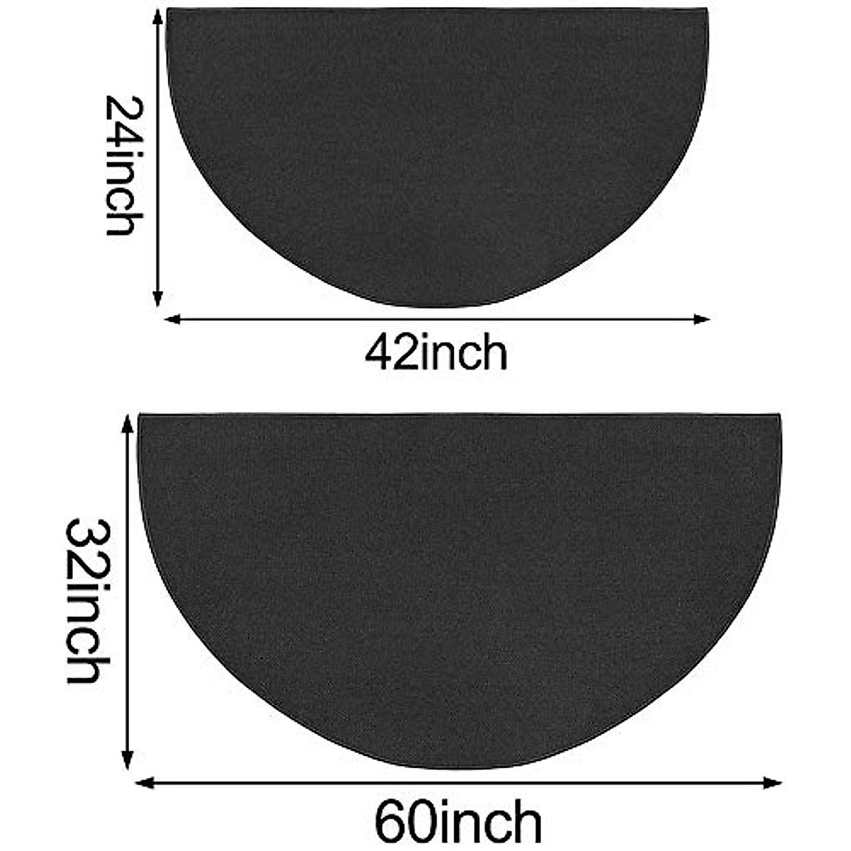 hi!SCI Fireproof Fireplace Mat Hearth Area Rug Fire Retardant Fiberglass Mat Protects Floors from Sparks Embers(24x40inch)