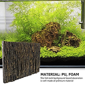 YARDWE Reptile Tank Background Aquarium Background Board Artificial 3D Bark Poster Foam Fish Tank Board Reptile Box Background Decoration for Vivarium Zoo Home Cork Tank Background