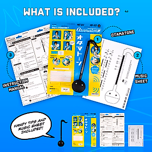 Otamatone Japanese Electronic Musical Instrument Portable Music Synthesizer from Japan by Maywa Denki Studio Award Winning, Educational Fun Gift for Children, Teens & Adults - Black