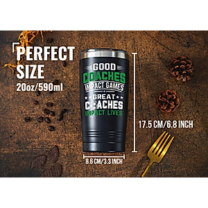 Onebttl Soccer Coach Gifts, Funny Gift Idea for Appreciation, Christmas, Birthday, 20oz Stainless Steel Insulated Tumbler Travel Mug