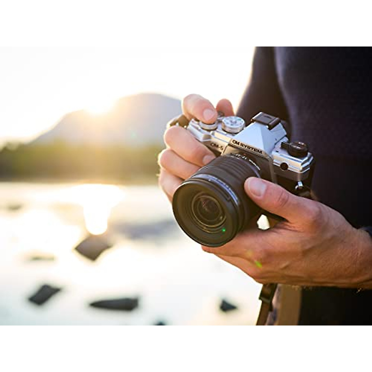 OM System OM-5 Silver Micro Four Thirds System Camera Outdoor Camera Weather Sealed Design 5-Axis Image Stabilization 50MP Handheld High Res Shot