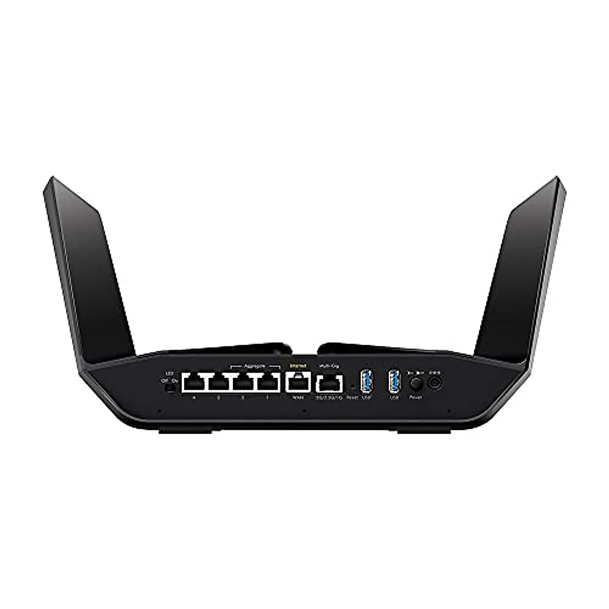 Netgear Nighthawk RAX120 IEEE 802.11ax Ethernet Wireless Router - 2.40 GHz ISM Band - 5 GHz UNII Band - 8 x Antenna(8 x Internal) - 768 MB/s Wireless Speed - 5 x Network Port - 1 x Broadband Port - US