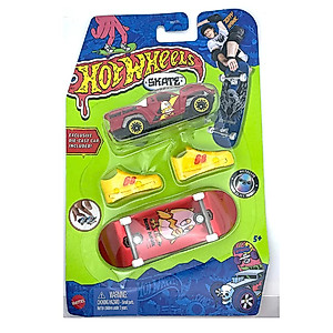 Hot Wheels Skate 2022 - Baja Truck - Tony Hawk - Metallic Skateboard and Car