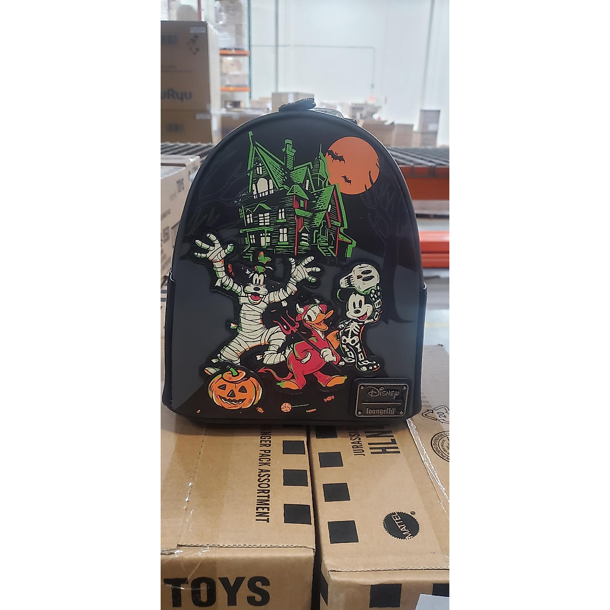 Disney 100 Halloween Trick or Treaters Glow-in-the-Dark Mini-Backpack - Entertainment Earth Exclusive