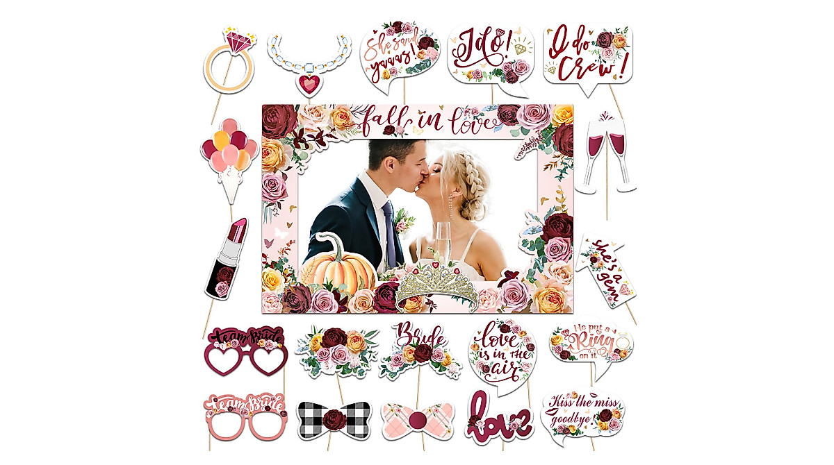 Fall Bridal Shower Decorations & Photo Booth Props