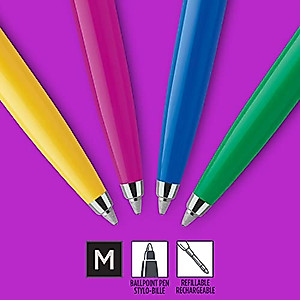 Parker Jotter Originals Ballpoint Pen Collection, Medium Point, Black Ink, 4 Count