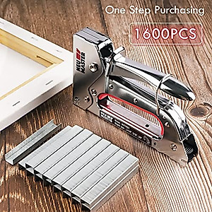 Staple Gun NEU MASTER, Light Duty Stapler Kit Come with 1600 pcs 5/16,3/8 inch JT21 Staple Strip, All Steel Tacker for General Repairs, Crafts, Upholstery, Decorating