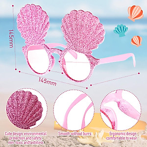 8 Pairs Luau Party Sunglasses, Hawaiian Funny Sunglasses Summer Party Sunglasses Novelty Eyeglasses Tropical Fancy Dress Props for Creative Hawaiian Beach Theme Party Supplies