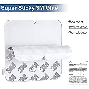 BRIOFOX Shower Curtain Rod Holder【Upgrade Design】3M Adhesive Heat Resistant Waterproof Max Load 60 lbs Shower Rod Retainer for Wall, 2 Pack(Rod Not Included) (Transparent)