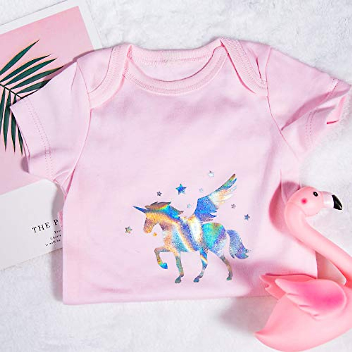 Gatichetta Metallic Heat Transfer Vinyl Roll, Holographic Silver Iron On 12" X 15ft Foil HTV Vinyl for Garments T-Shirts