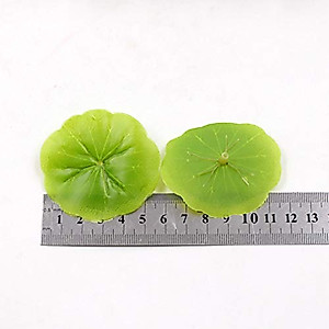 PRETYZOOM 60PCS Mini Artificial Floating Foam Lotus Leaves Lily Pads Artificial Foliage Pond Decor for Pond Pool Home Aquarium Decoration (2.36")