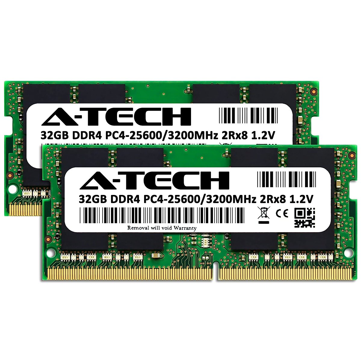A-Tech 64GB (2x32GB) RAM for Dell Precision Mobile Workstation 7560 | DDR4 3200MHz PC4-25600 Non ECC SO-DIMM 2Rx8 1.2V - Laptop & Notebook Memory Upgrade Kit