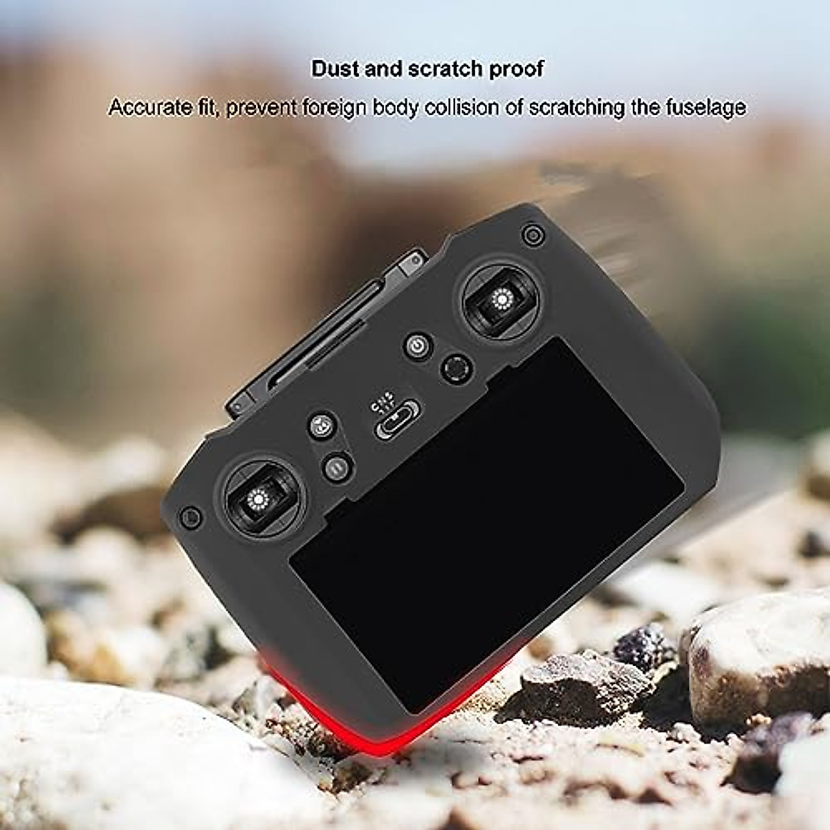 Azusumi Drone Controller Cover for 3 RC PRO, Antislip Pattern, Drone Controller Accessories (Black)