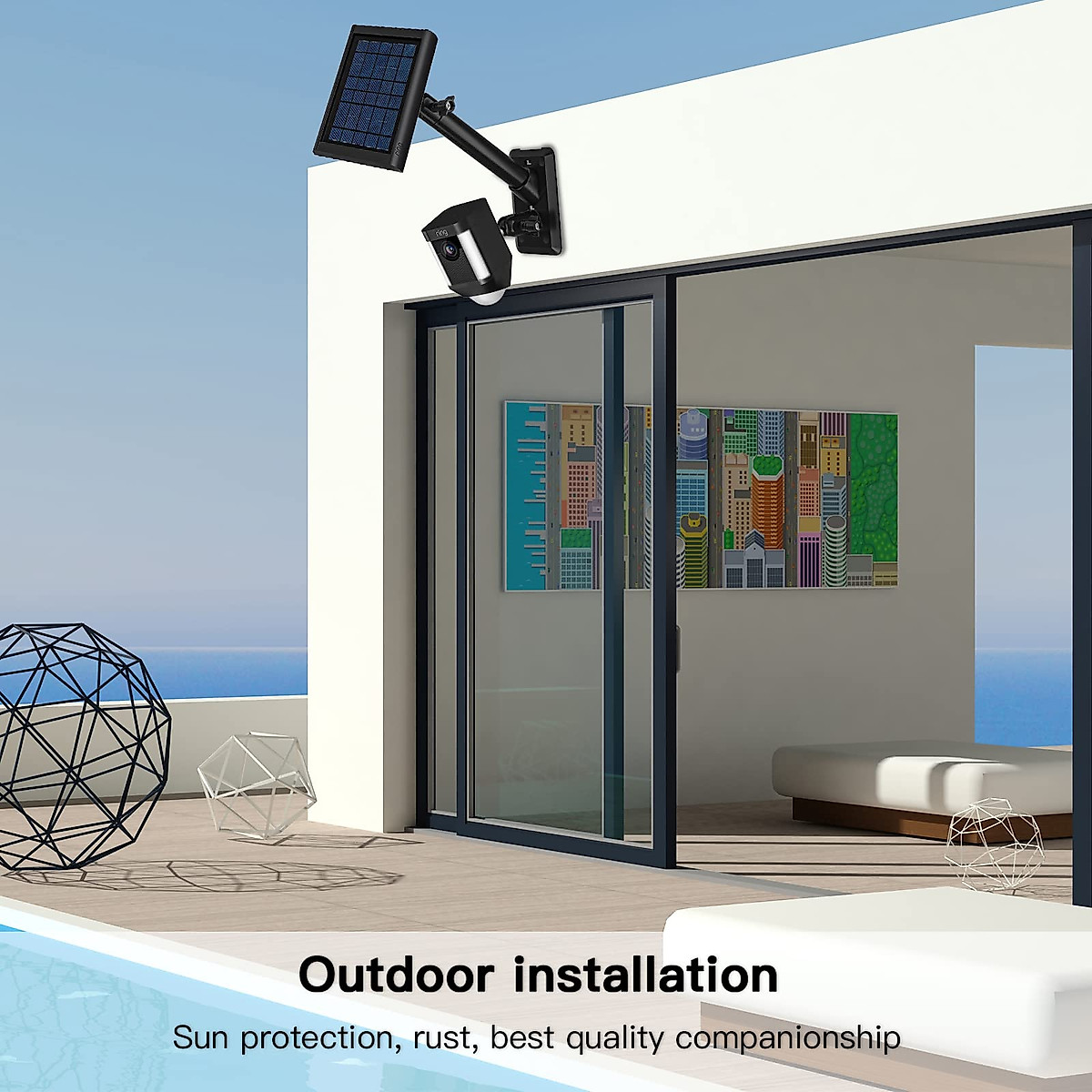 TIUIHU 2-in-1 Universal Wall Mount Compatible with Ring Spotlight Cam Battery and Stick Up Cam/Pro and Solar Panel