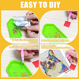 AyuqEjus 5D Diamond Art Kits for Kids with Wooden Frame, Diamond Art for Kids Ages 6-12 by Number Kits DIY Painting Arts and Crafts,Diamond Dots for Kids Gift 6" X 6" (Corgi)