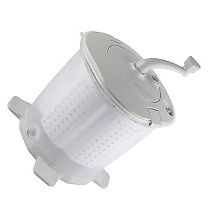 Portable Hand Crank Washing Machine Manual Washing Machine Simple Fast Rotating Speed Stable Portable Manual Washer for Dormitory Apartment Camping Nordic Grey