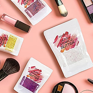 100g Holographic Glitter, Cosmetic Mixed Hexagon Chunky & Fine Craft Glitter Resin Sequins for Epoxy, Resin Art, Body, Hair, Face, Nail, Slime, Tumblers (Silver)