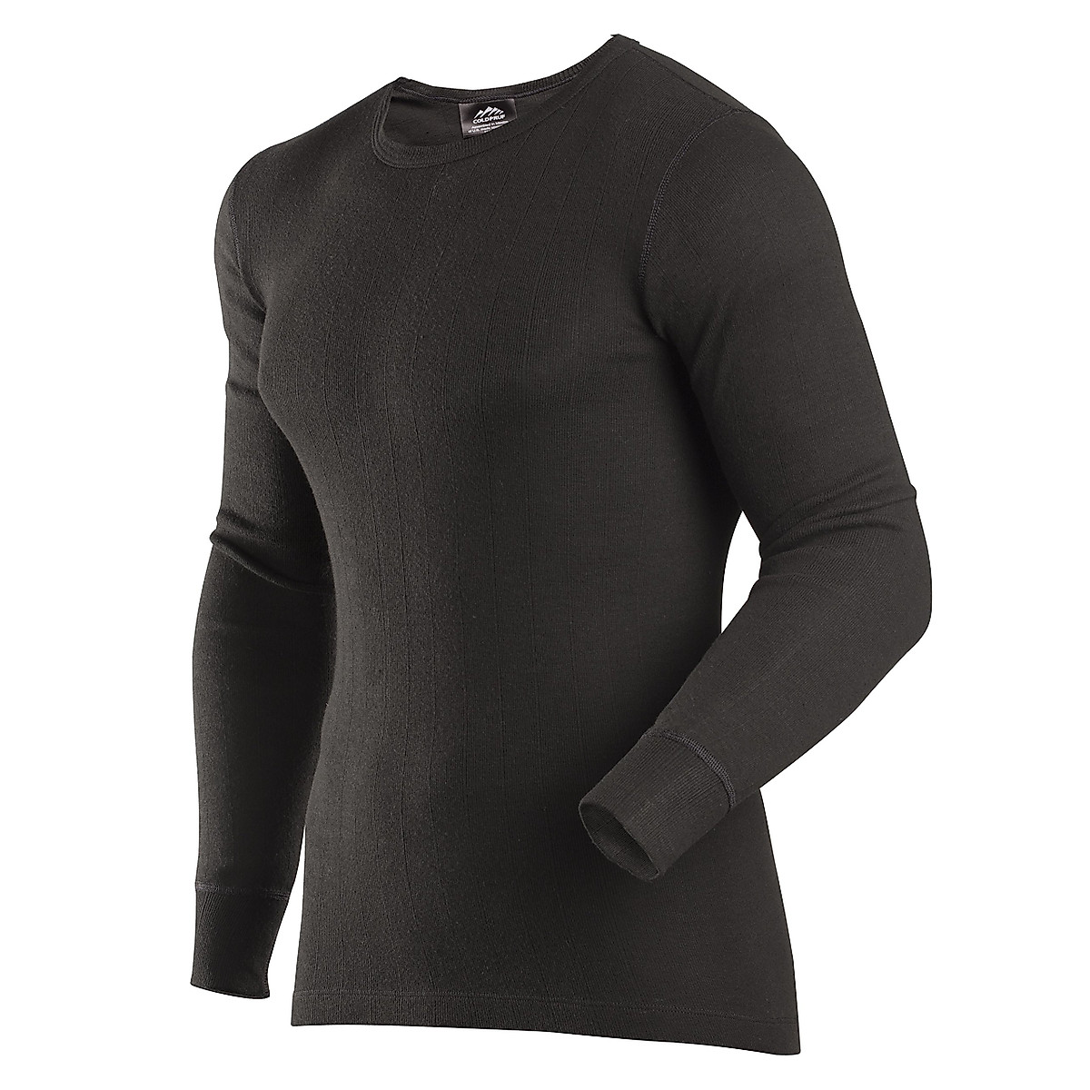ColdPruf Men's Enthusiast Single Layer Long Sleeve Crew Neck Base Layer Top, Black, 3X