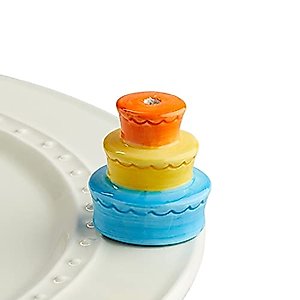 Nora Fleming Hand-Painted Mini: Best Birthday Ever (Candle Holder Cake) A194