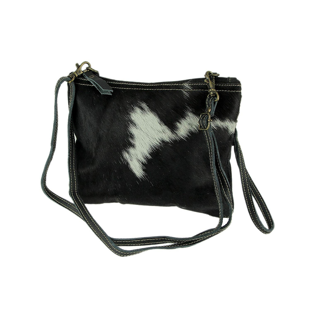 Myra Bag White & Black Cowhide Shade Bag S-1172